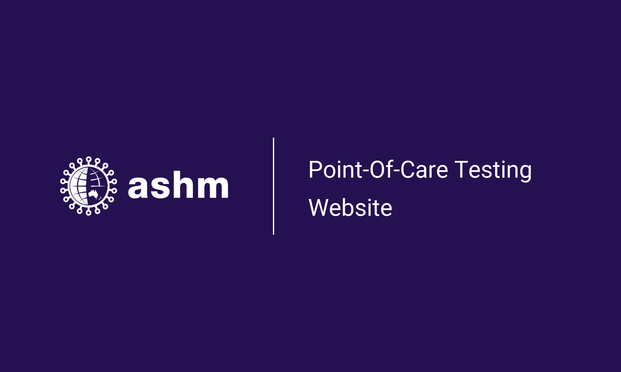 Point-Of-Care Testing Website | ASHM Health