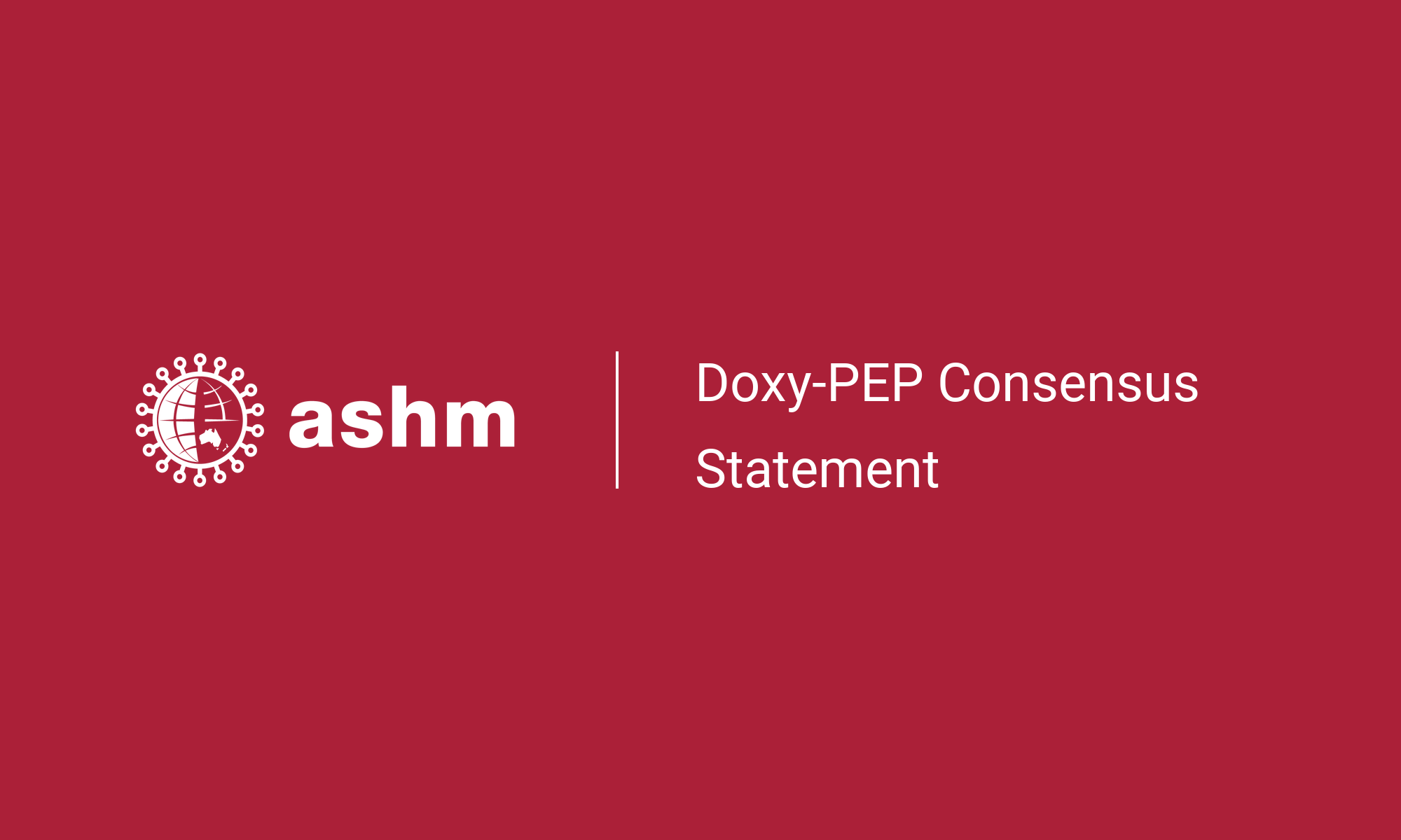 Doxy-PEP Consensus Statement | ASHM Health